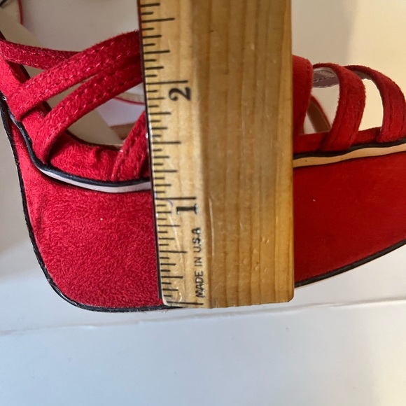 Zara | Shoes | Brand New Red Zara Platform Sandals | Poshmark